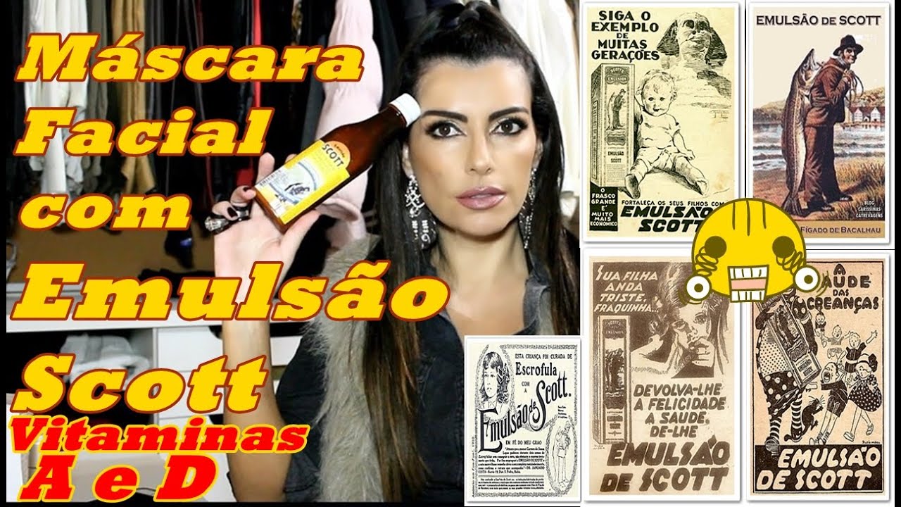 Máscara de Emulsão Scott (vitaminas A e D) para a pele - YouTube