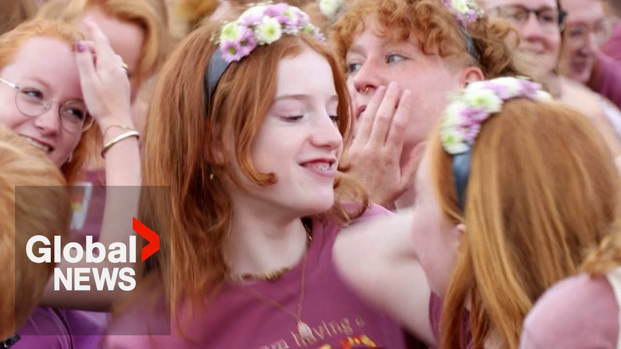 Redheads gather in Netherlands for festival celebrating their hair ...