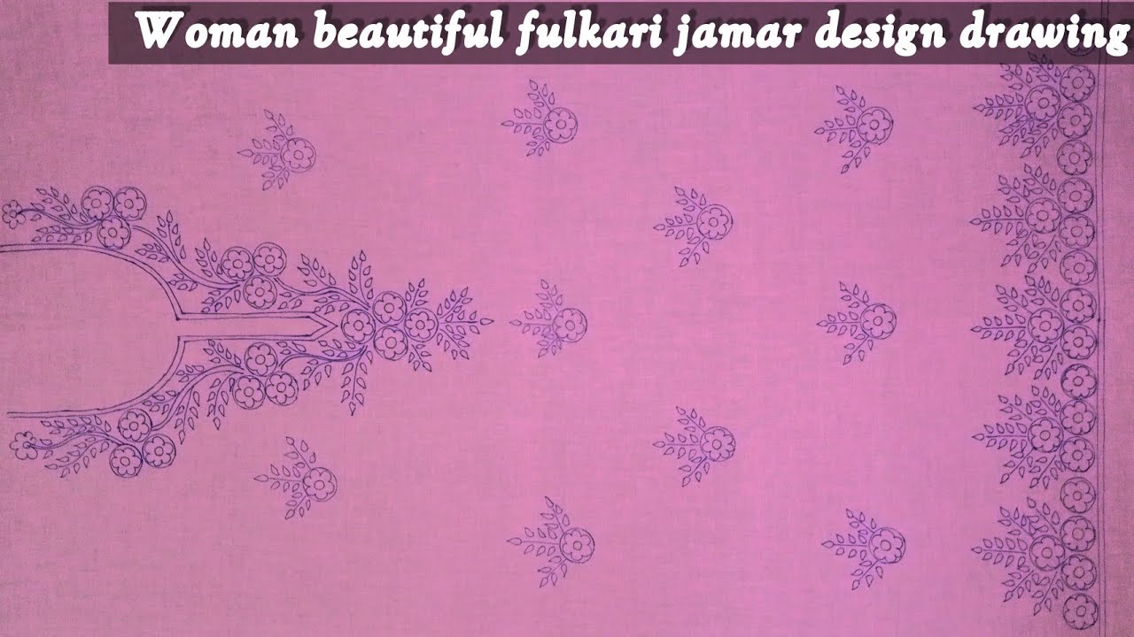Phulkari Neck design Drawing//ফুলকারি জামার ডিজাইন//Fulkari jamar ...