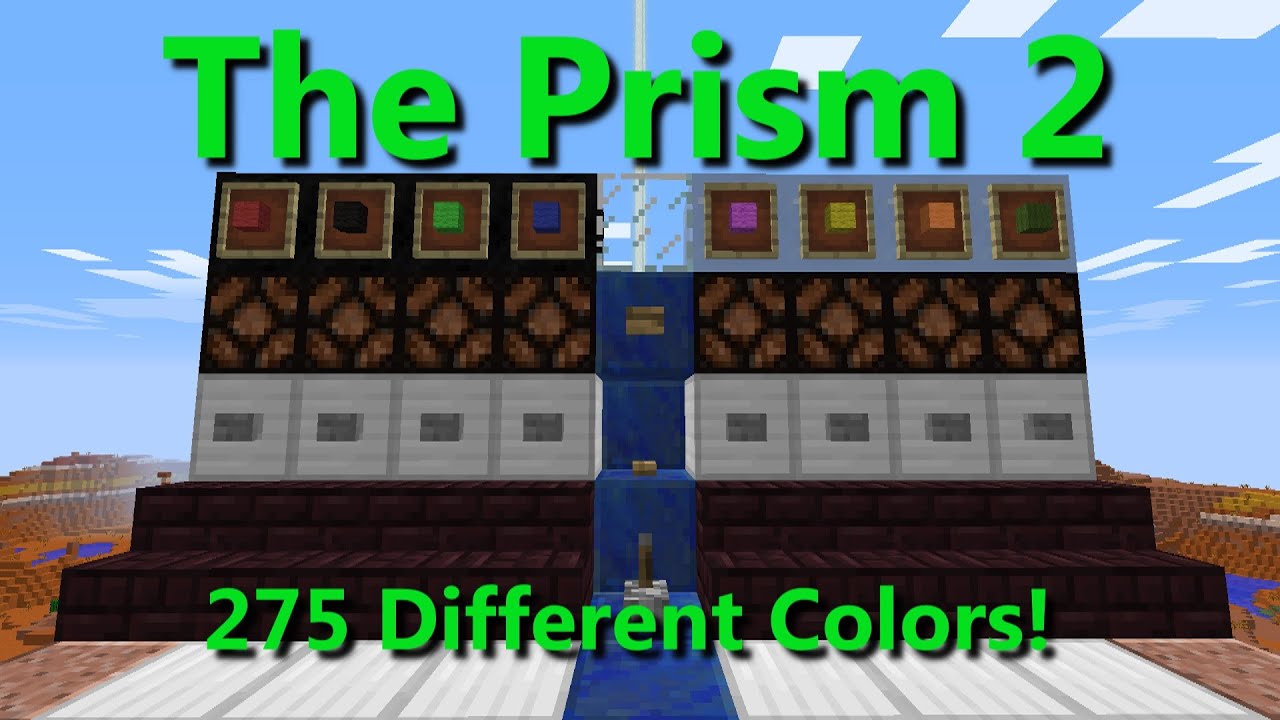 Minecraft Invention: The Prism V2- A 275 Color Beacon (1.8 Ready) - YouTube