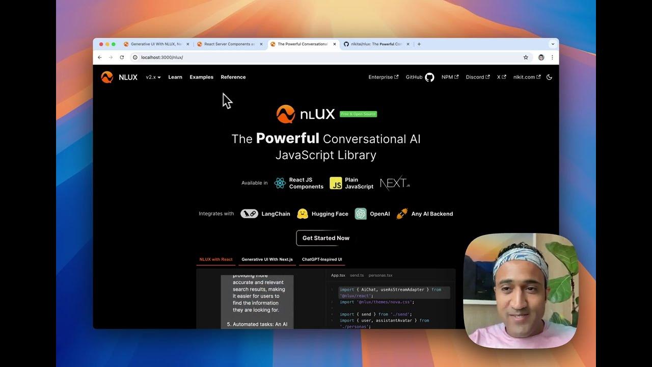 React JS AI Chat Library NLUX - Features overview - YouTube