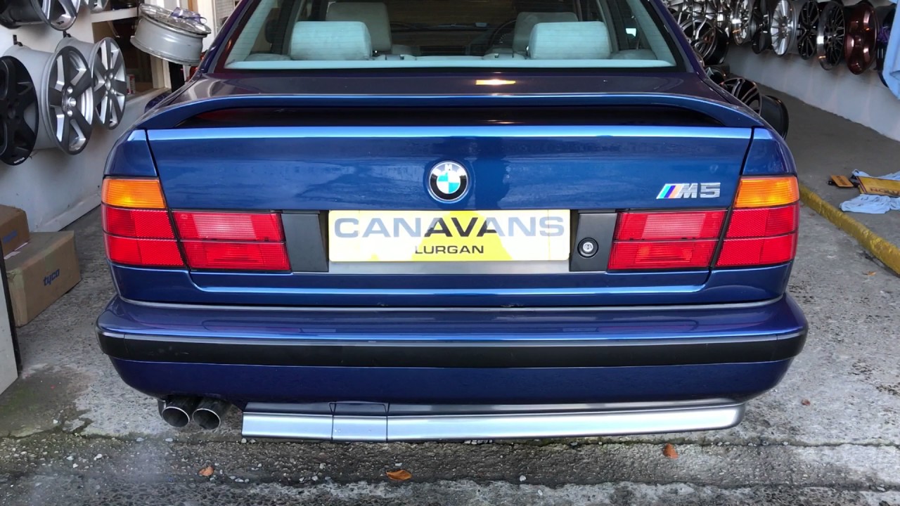 BMW M5 E34 custom stainless steel exhaust. - YouTube