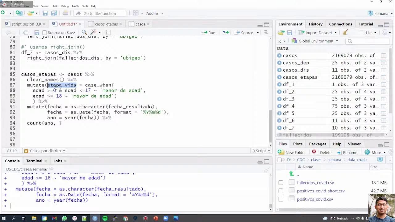 Taller de Programación en R - Tercera sesión - YouTube