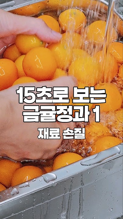 15초로 보는 금귤정과 만들기1 손질 한식디저트 제조 과정 Youtube