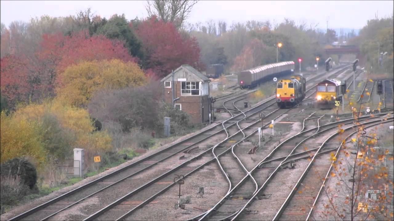 DRS Class 20's on RHTT duties seen at Barnetby, Chapeltown and Milford ...