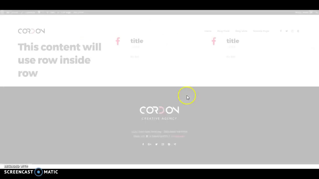 How to create row inside row in Cordon Theme - YouTube