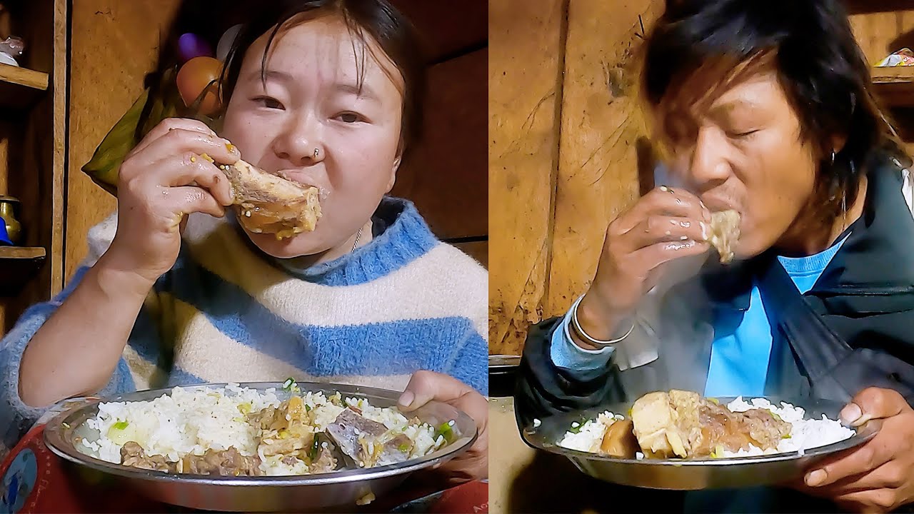 The BEST Buff Bone Curry with Village Secrets || Buff BONES big curry in the village || cooking ...