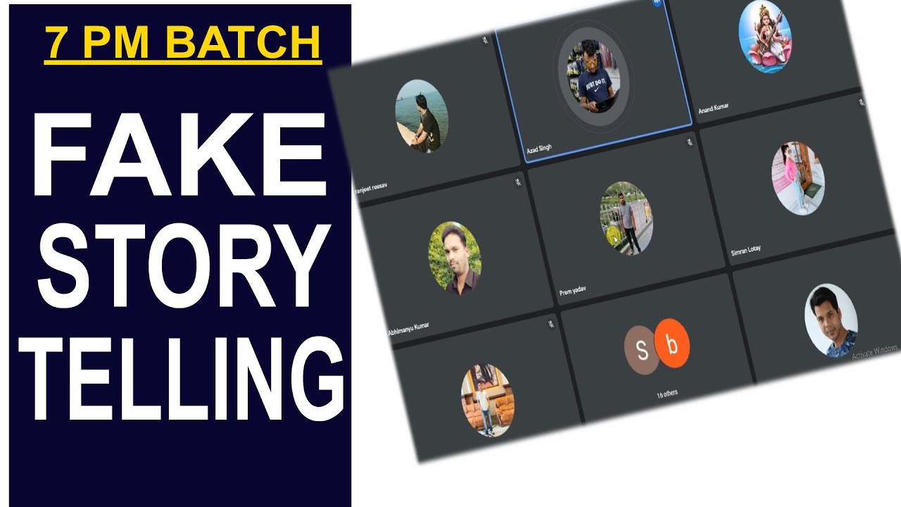 FAKE STORY TELLING PRACTICE || 7 PM BATCH - YouTube