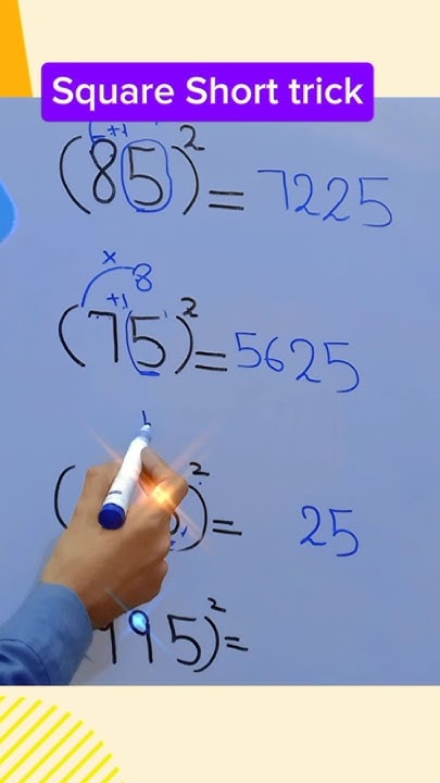 Square short trick - Mathematics -short vidro - YouTube
