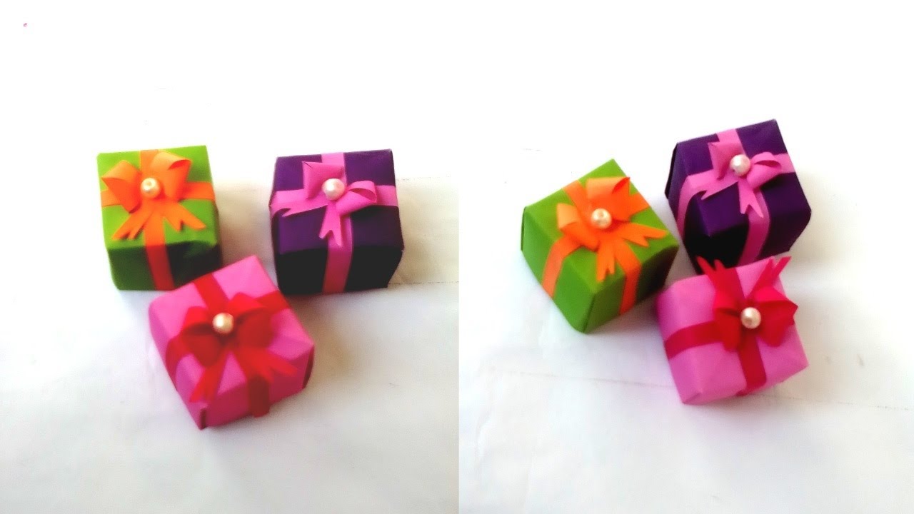 How to Make a Christmas Gift Box | Christmas Gift Box Making | paper ...