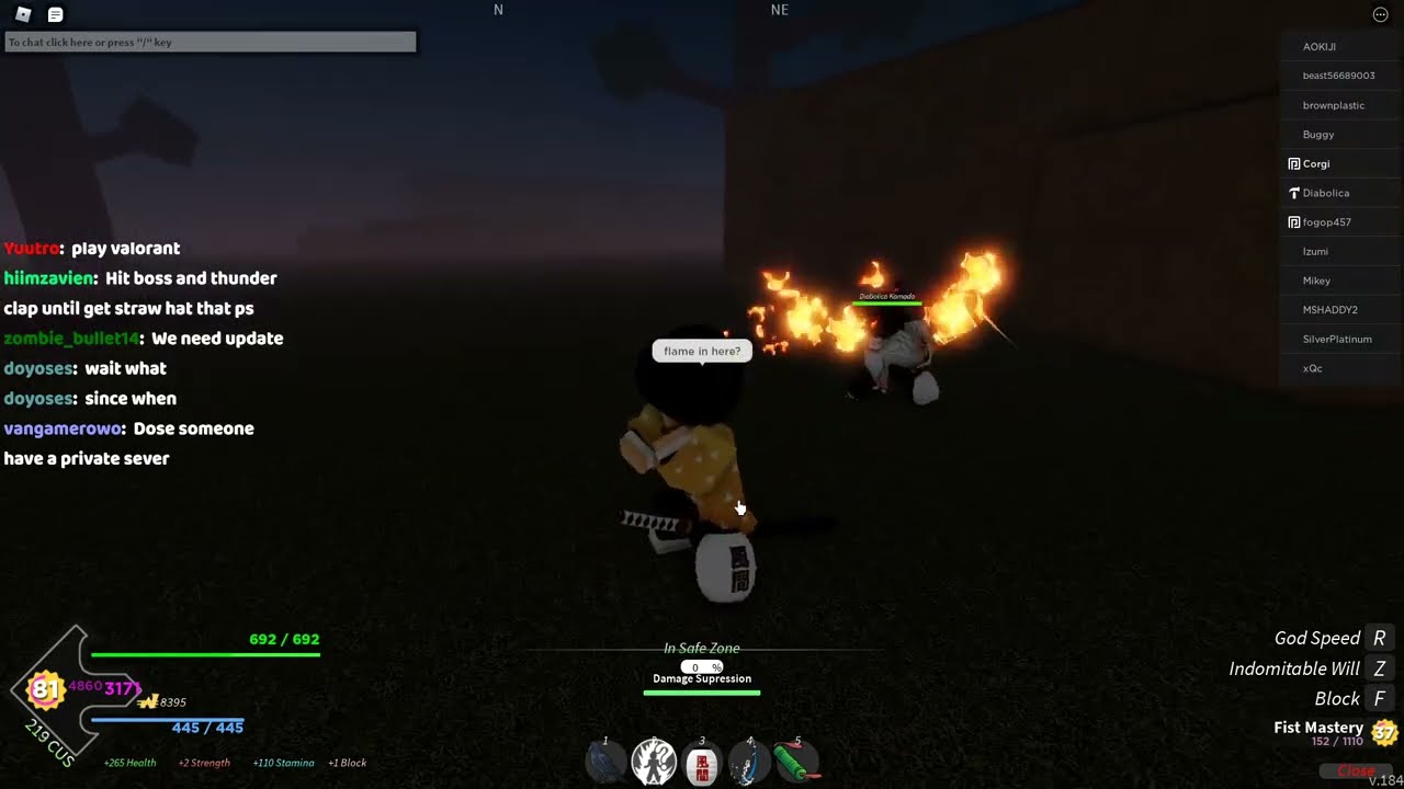 Project Slayers Dev Shows Flame on my stream.... - YouTube