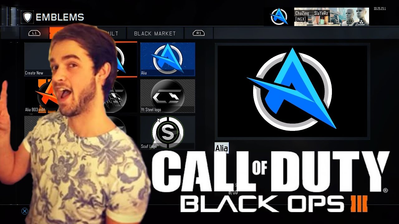 Call of Duty Black Ops 3: Amazing Ali-A Logo Emblem Tutorial! - YouTube