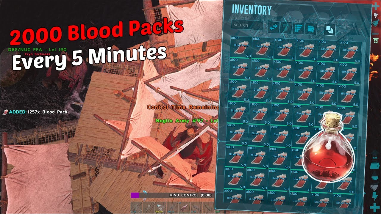 How To Efficiently Farm Blood Packs on 1x Official | Sentinels | Ark ...