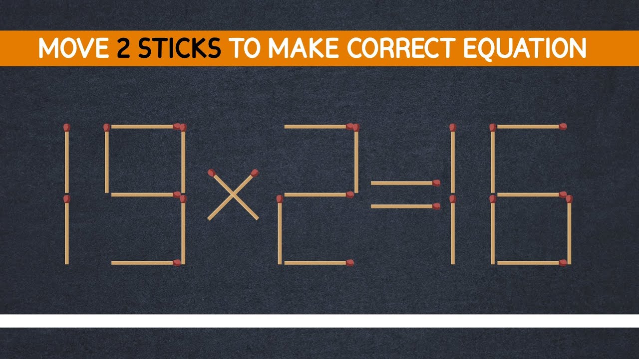 Move 2 Sticks to Make Correct Equation || Matchstick Puzzle #viral# ...