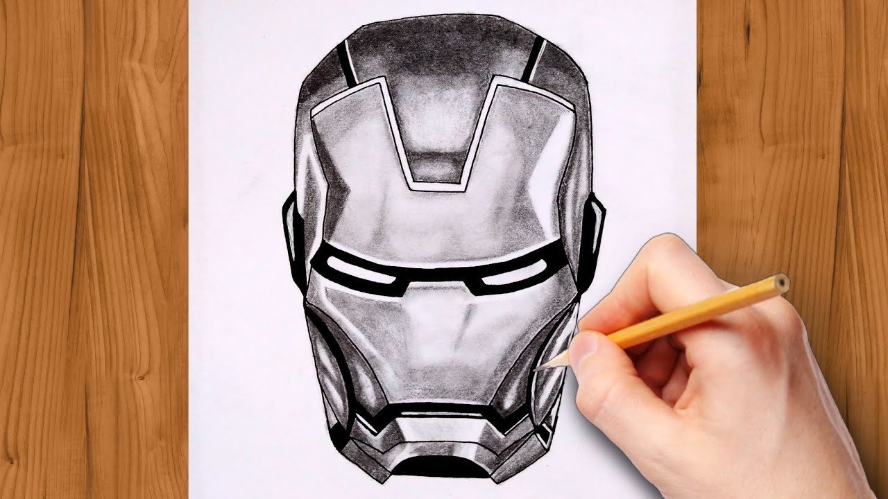 Easy to draw|How to draw Iron Man Mask-Face|step by step - YouTube