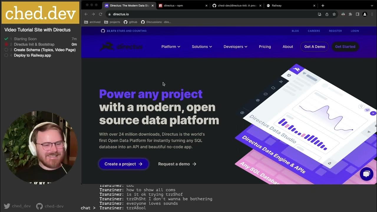 Ep2: Directus Headless CMS Self-Hosted Railway Setup & Data Schema Creation for Video Tutorial ...