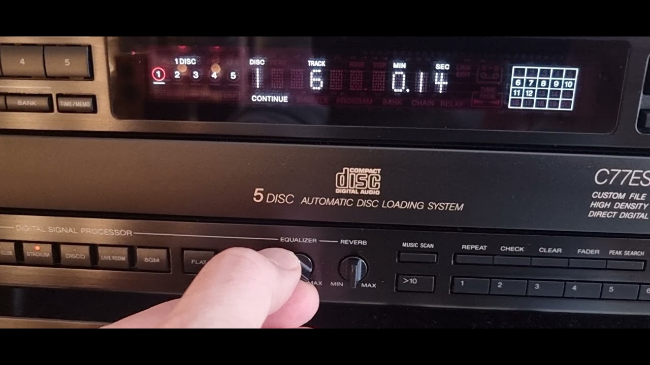 SONY CDP-C77 ES series 5 disc charger -test- - YouTube