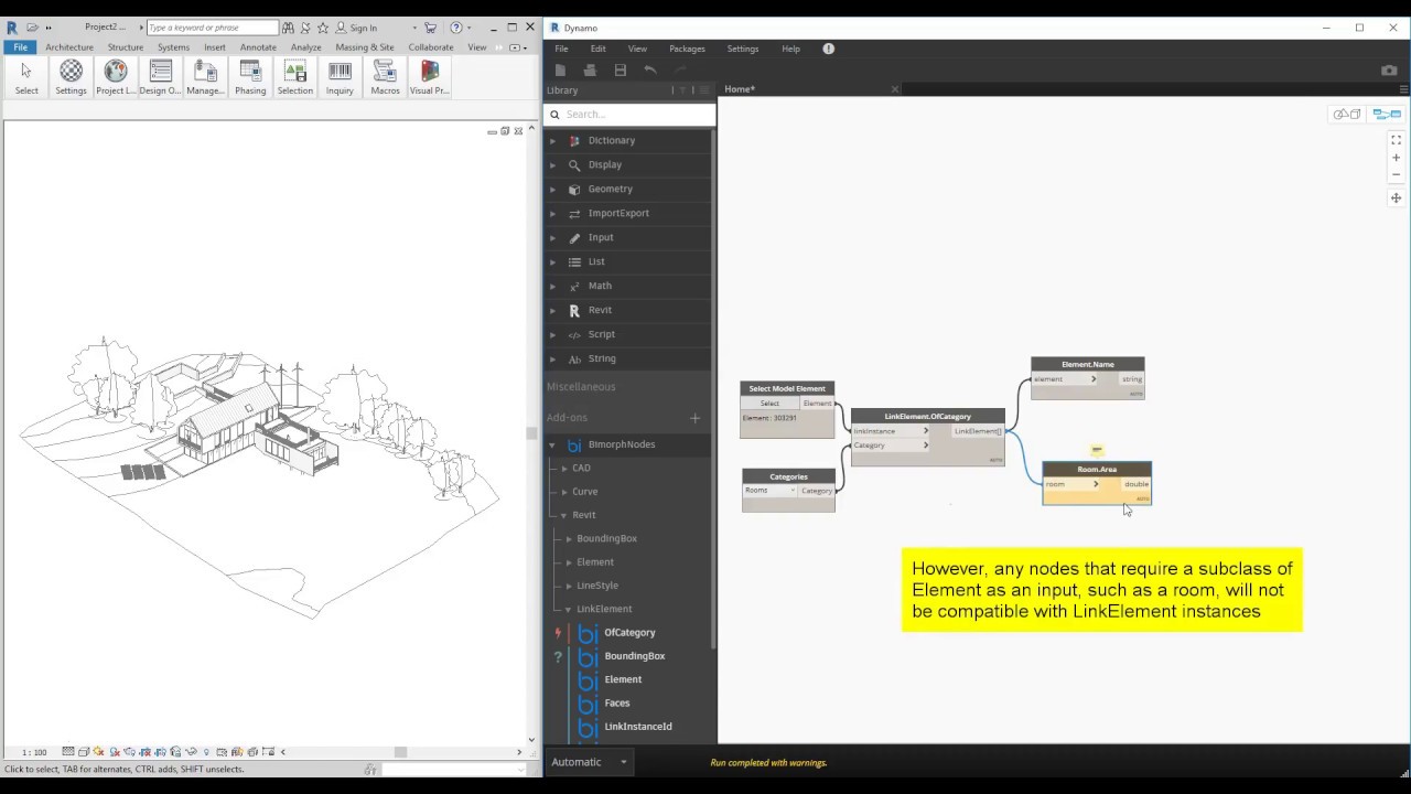 Bimorph Nodes v2.2 LinkElement.Element | Dynamo BIM Package - YouTube