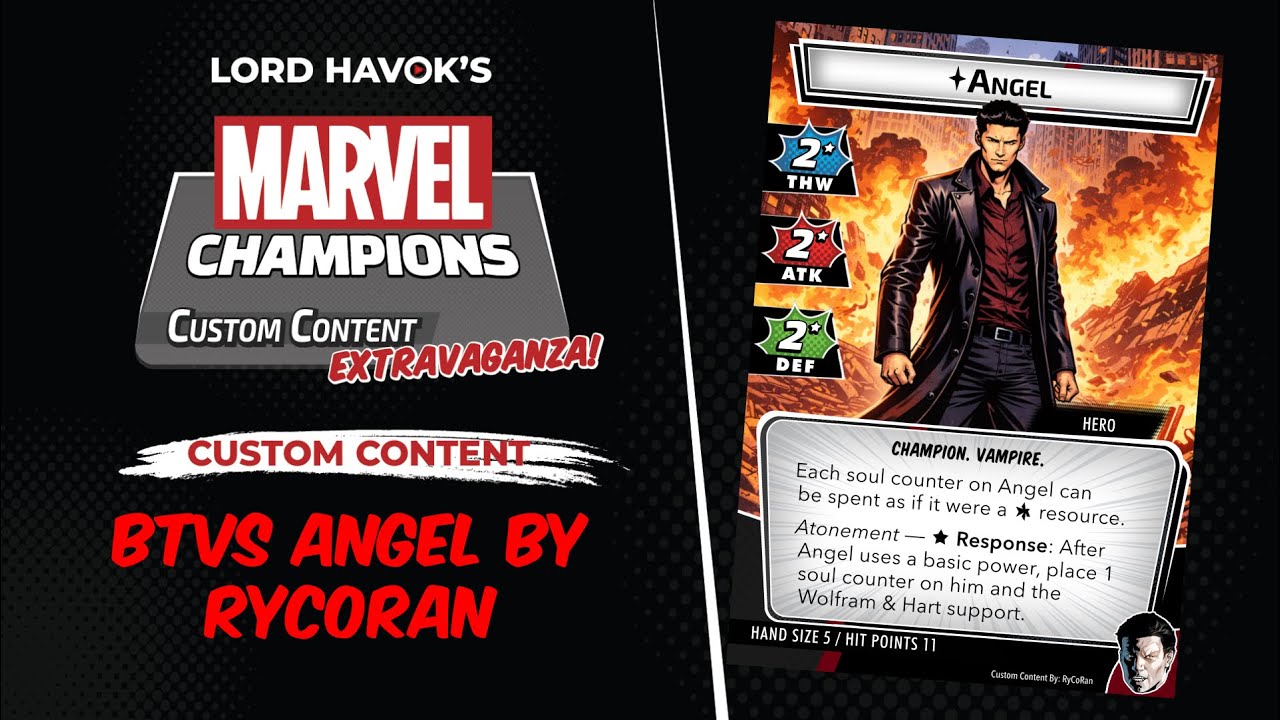Marvel Champions Custom Content - BtVS Angel - YouTube