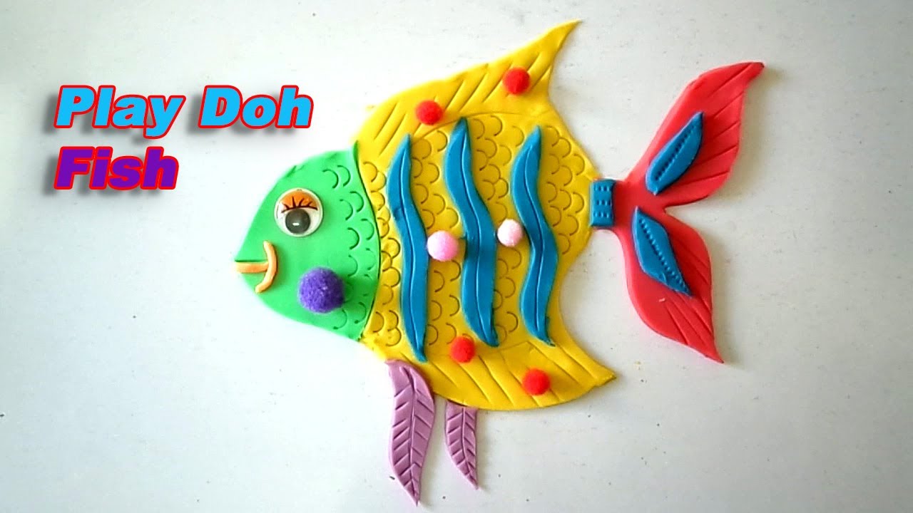 cartoons for toddlers Play doh | kids cartoon video Fish clay art - YouTube
