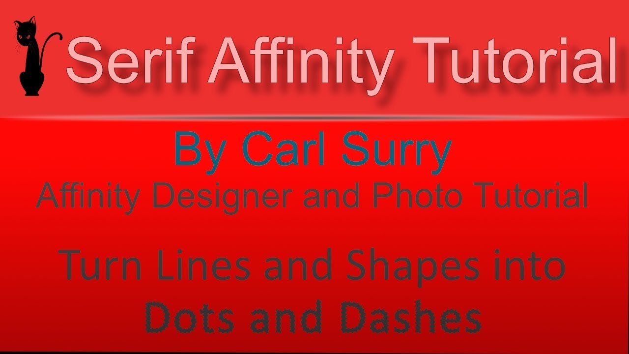 Affinity Designer and Photo - Turn Lines and Shapes into Dots and ...