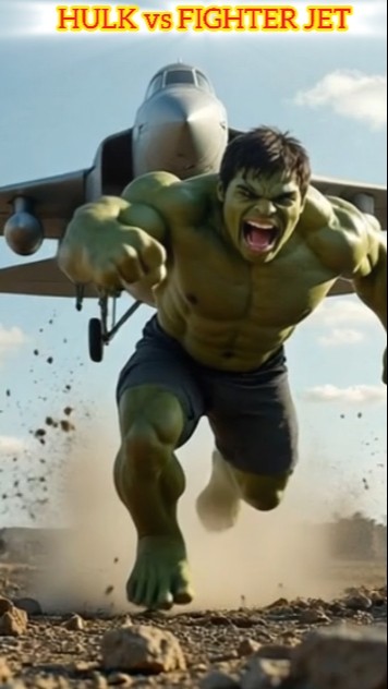 HULK Punches a Fighter Jet in Mid-Air! 💪 ️ #shortsviral #shortsfeed # ...