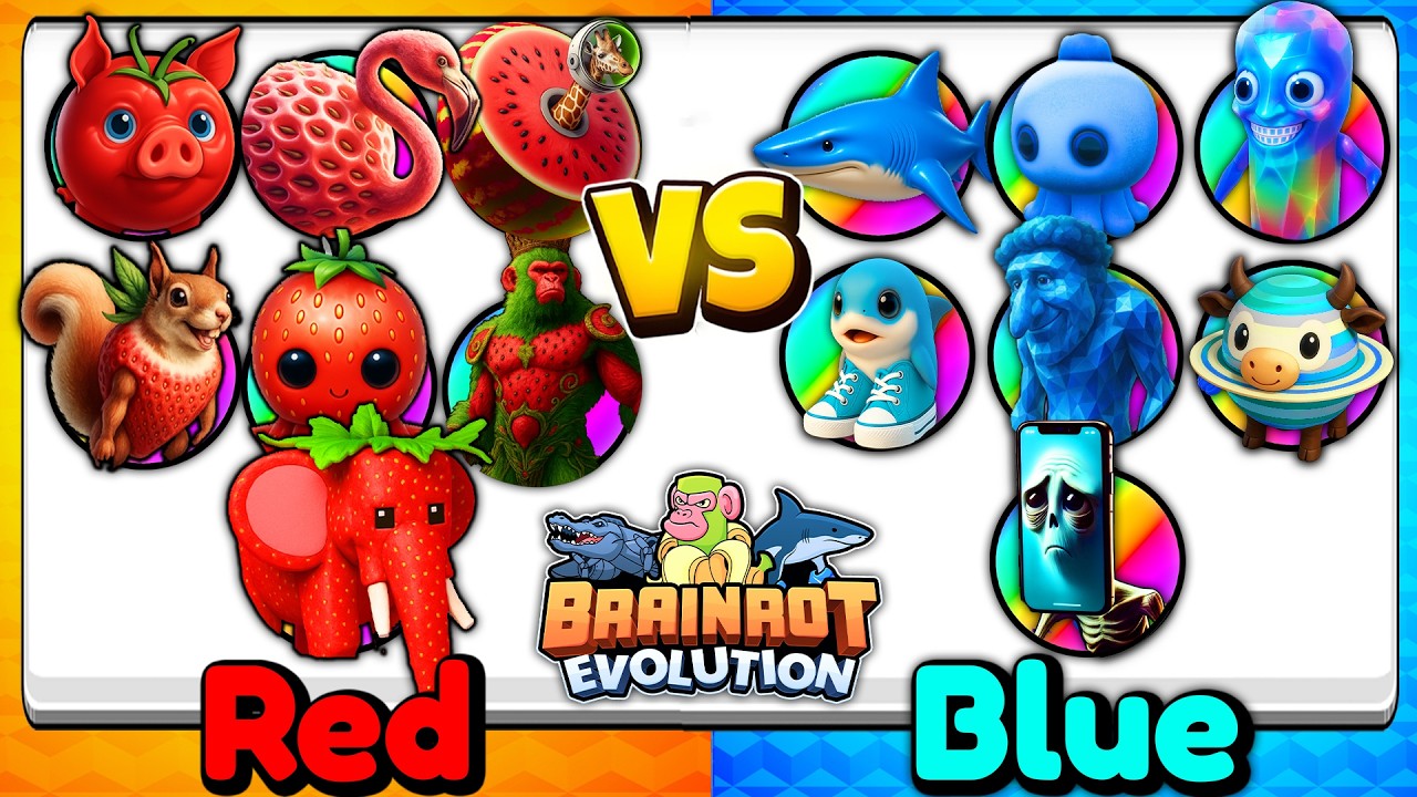 RED vs BLUE Secrets in Brainrot Evolution! - YouTube