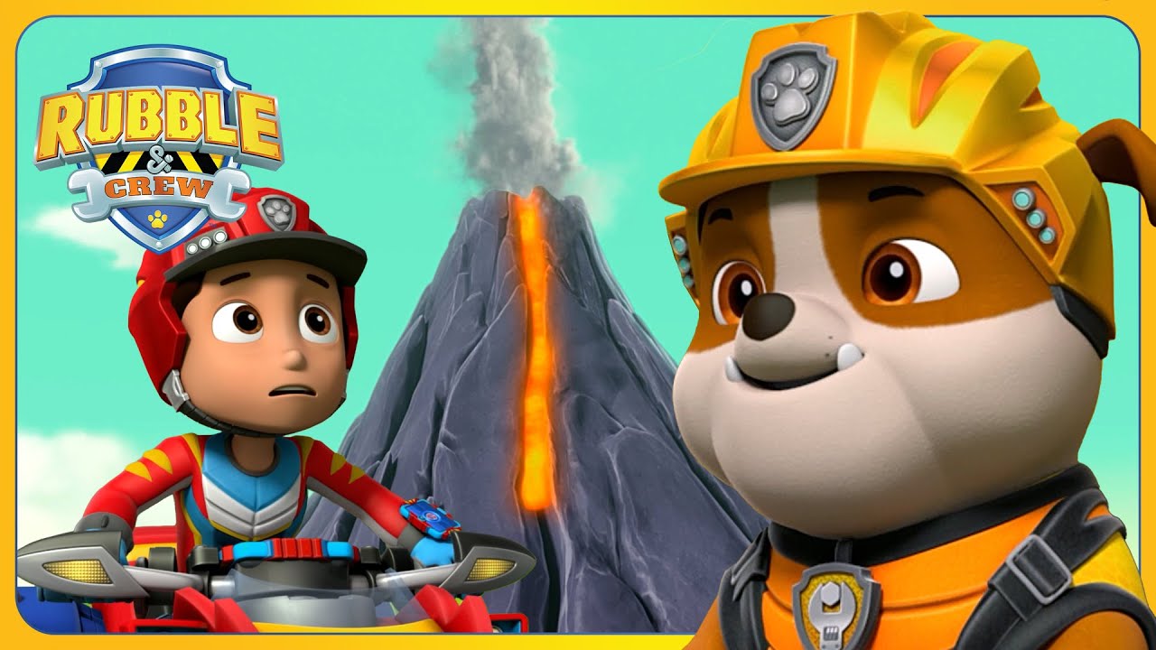 Rubble Stops a Volcano and MORE 🌋 | Rubble and Crew | Cartoons for Kids ...