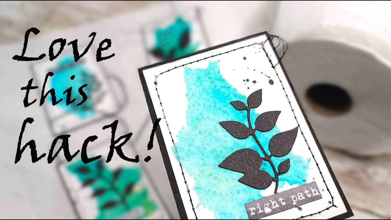 Mixed media texture hack with household item - YouTube