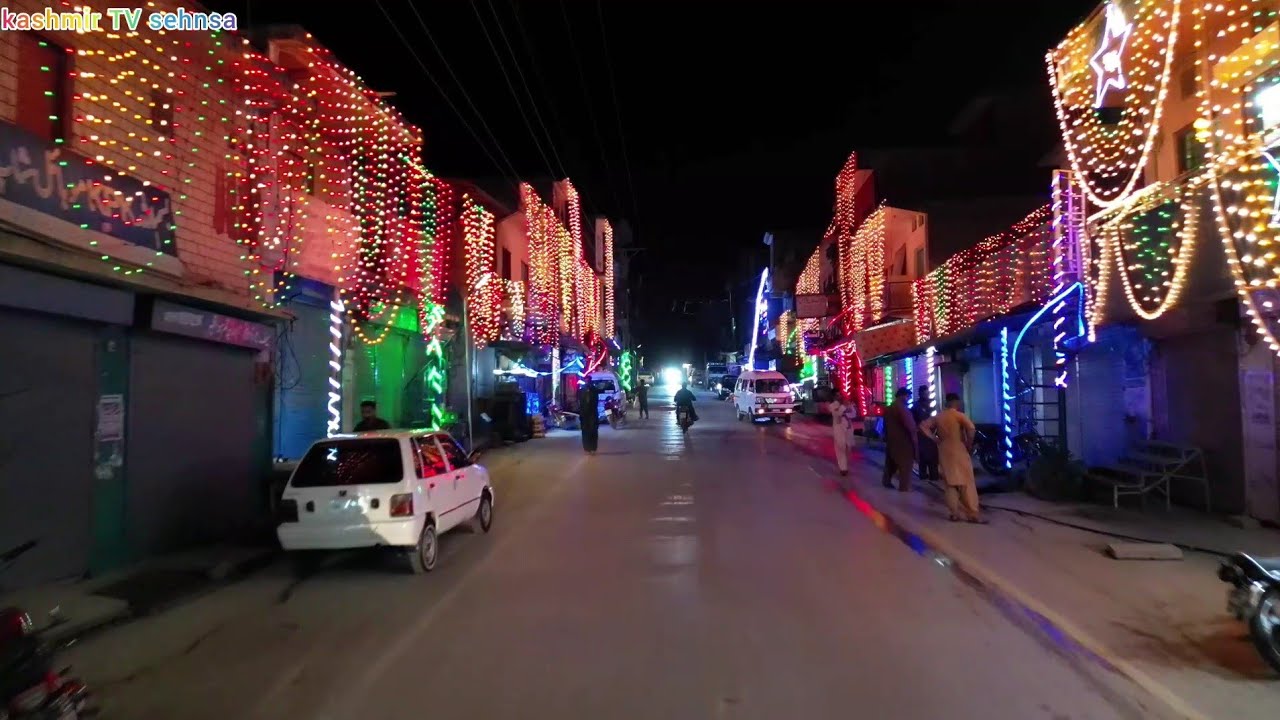 Sehnsa city Lighting View from drone - YouTube