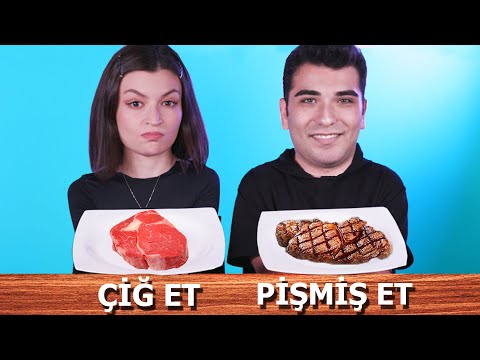 COOKED or UNCOOKED FOOD COMPETITION 🔥❄️ ft. @MeryemCanOfficial