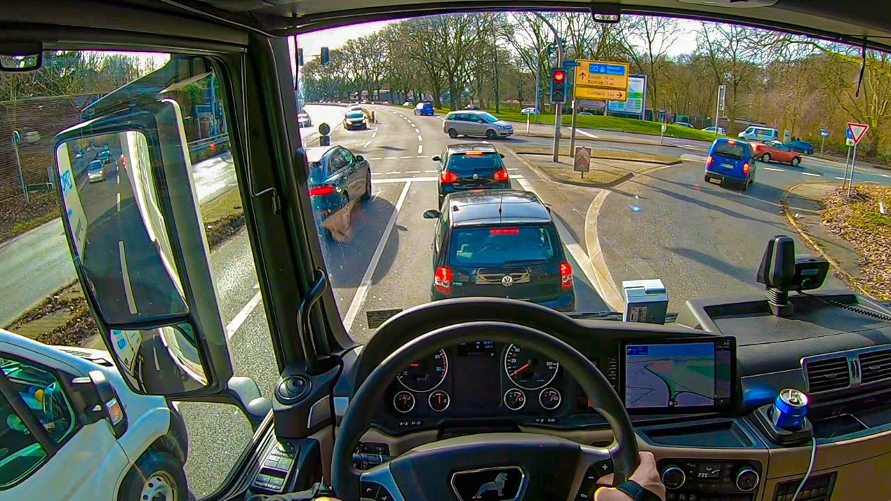 POV Truck Driving MAN TGX 470 🇩🇪 Marl to Linnich cockpit view - YouTube