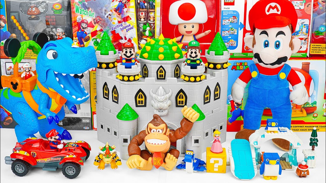 Super Mario Bros Toy Collection Unboxing 🏰 Deluxe Bowser's Playset ...