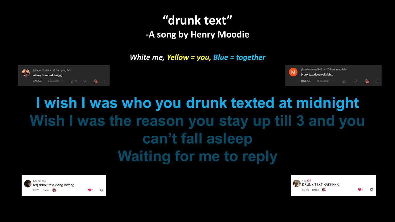 Henry Moodie - drunk text (Karaoke Duet Version) | Let's sing with me ...