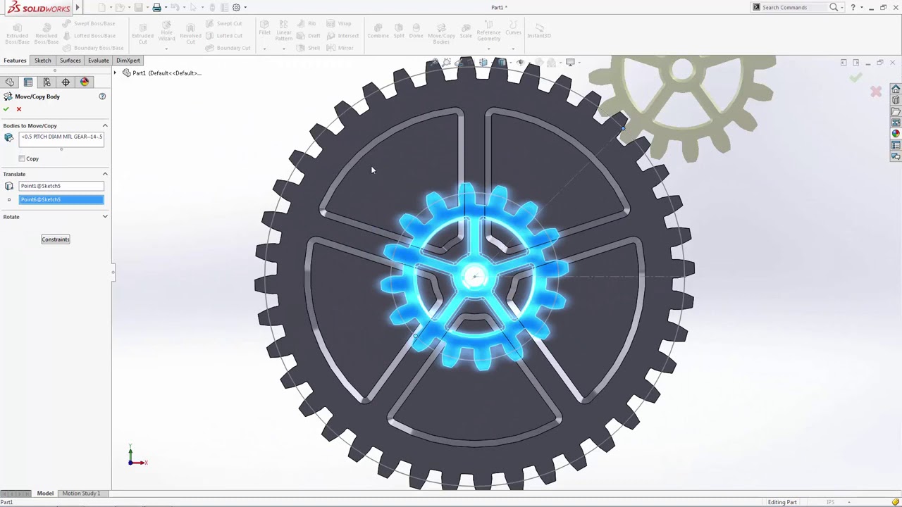 SOLIDWORKS Gear Heart Tutorial Series Part 1 - YouTube