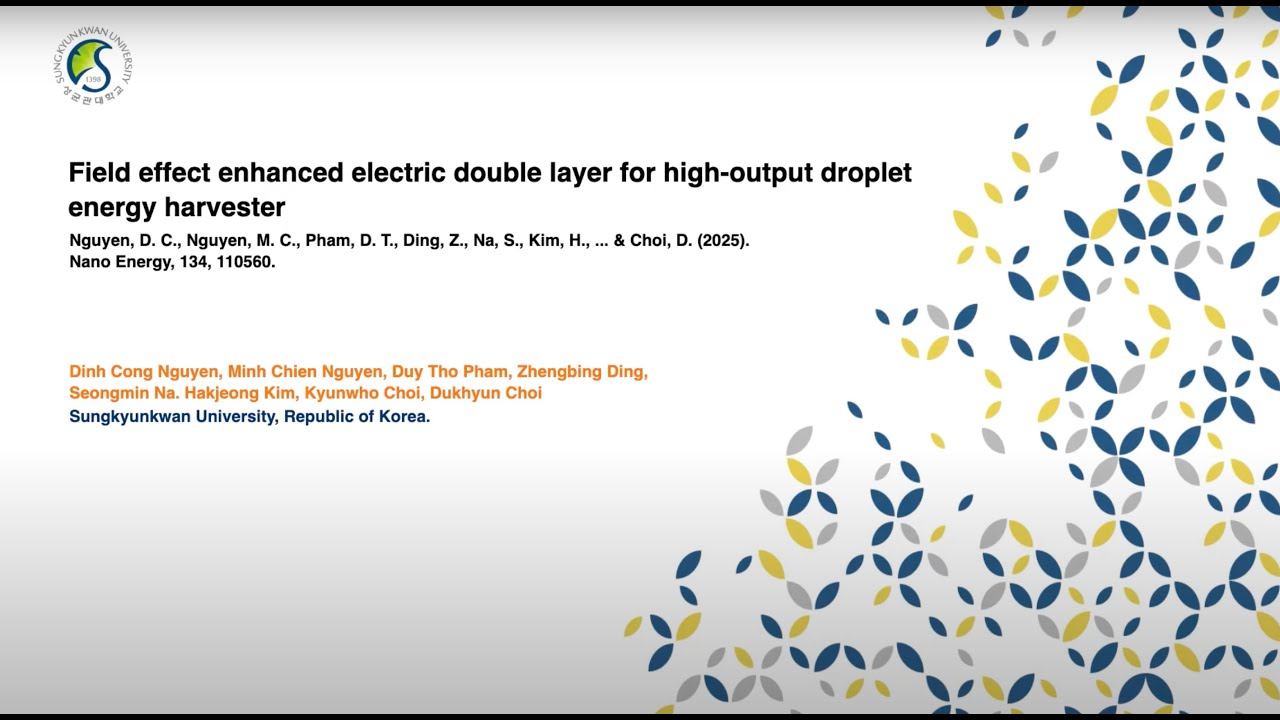 87 Field effect enhanced electric double layer for high output droplet ...