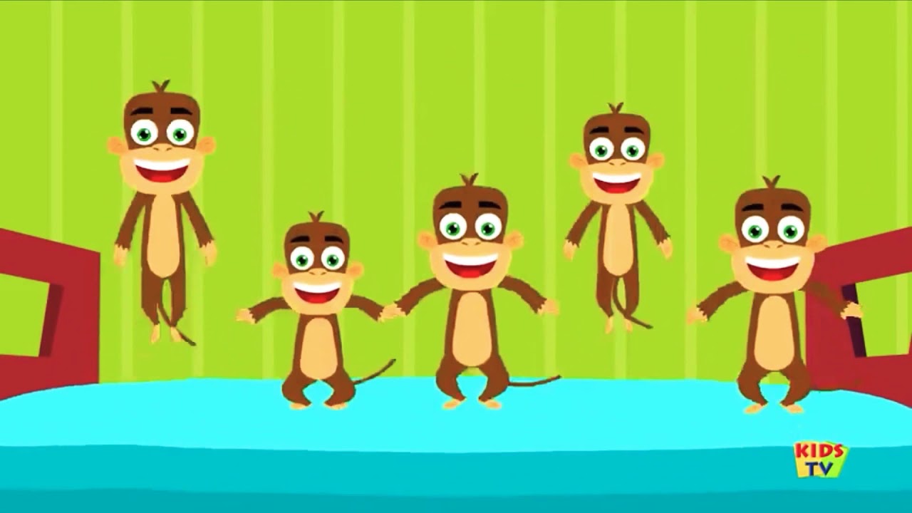 Monkeys jumping on the bed - YouTube