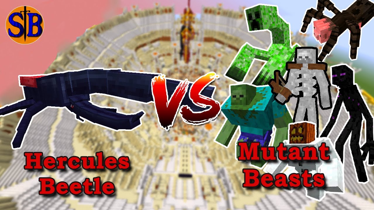 Hercules Beetle (Chaos Awakens) vs Mutant Beasts Monsters | Minecraft ...