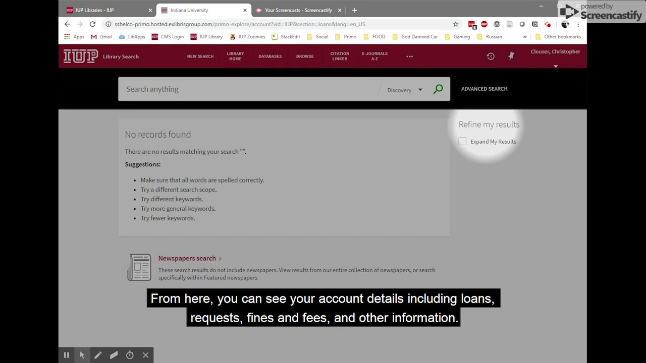 Accessing your Library Account - YouTube