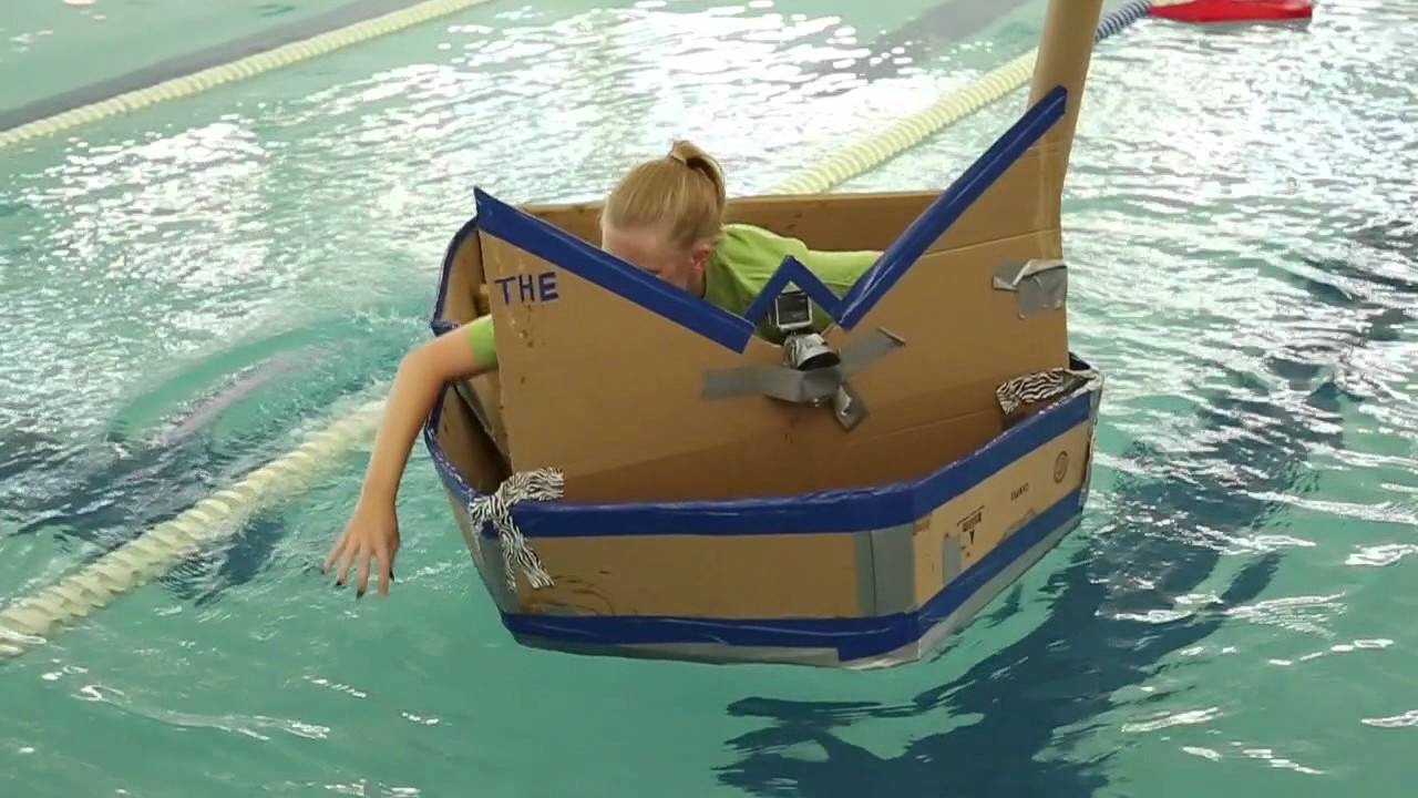 Cardboard Boat Race - YouTube