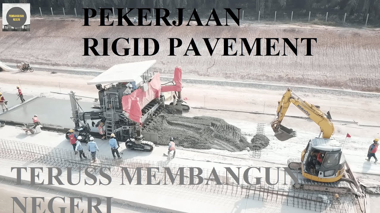 Pekerjaan Pengecoran Rigid Pavement (Perkerasan Kaku) Jalan Tol - YouTube
