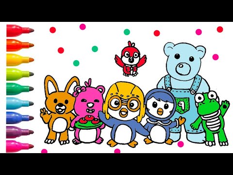 How to draw pororo the little pinguin - YouTube