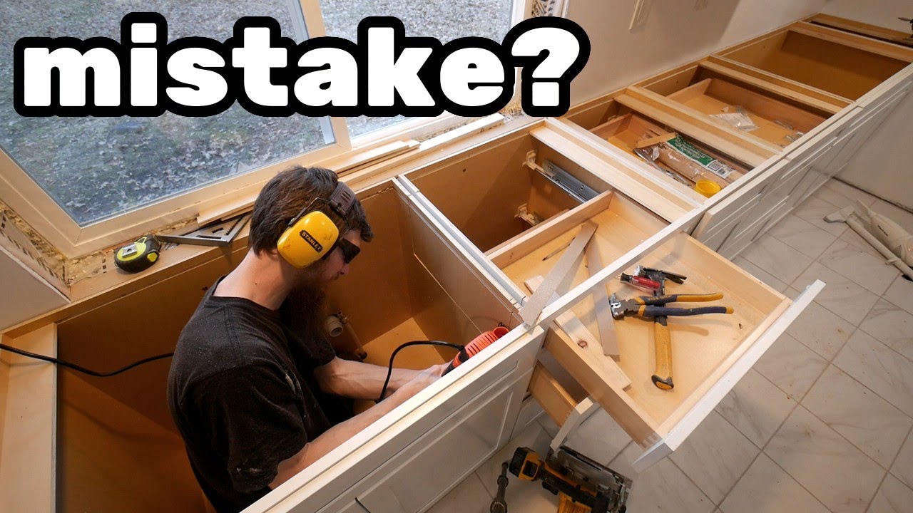 Was Our Layout A Mistake? Installing Cabinets - Home Renovation - YouTube