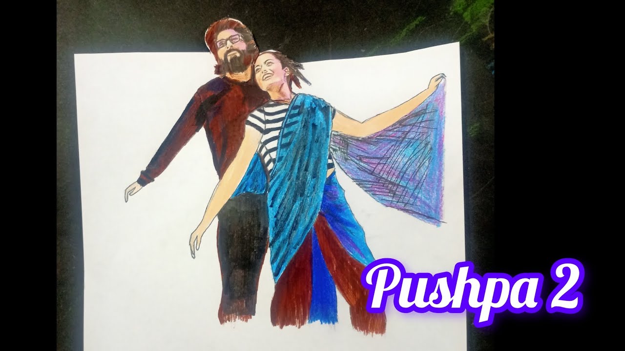 Pushpa 2 -The pushpa rules - How to draw Pushpa raj with shrivalli ...