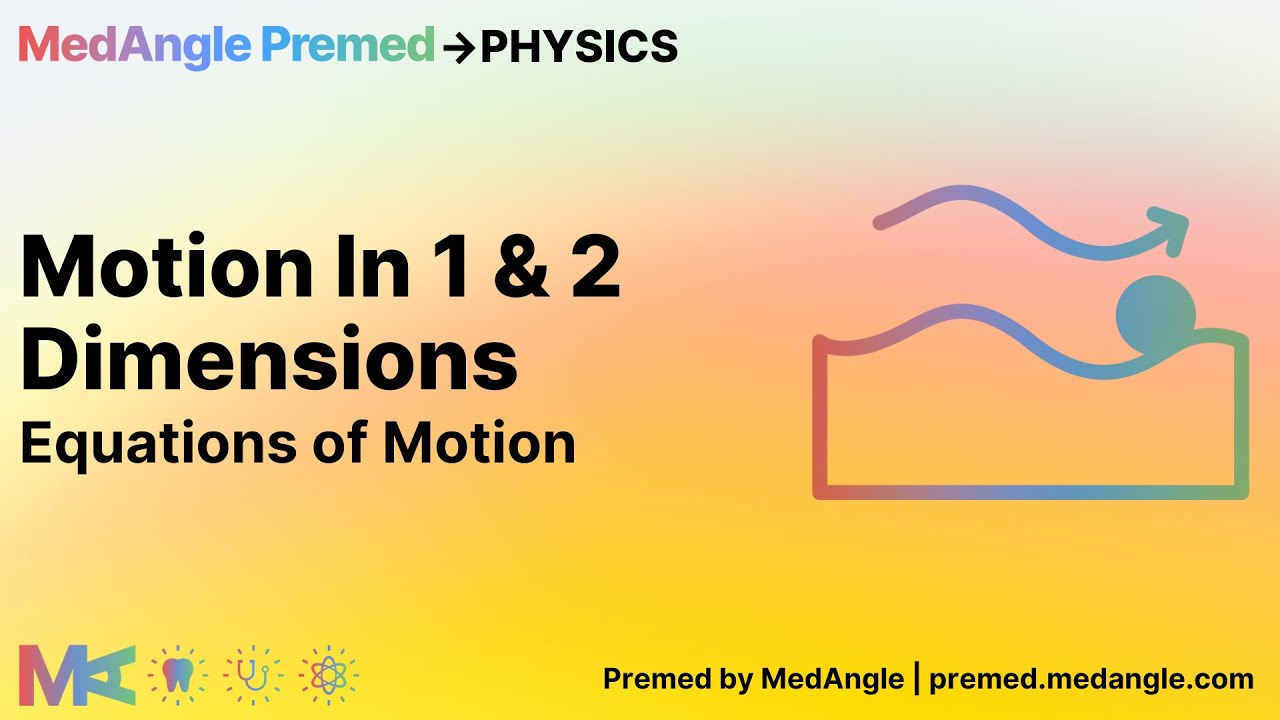 Motion in 1 and 2 Dimensions - Equations of motion | Premed by MedAngle ...