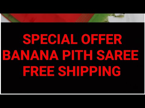 SPECIAL OFFER Banana Pith Saree / Vazhainar Pattu Saree