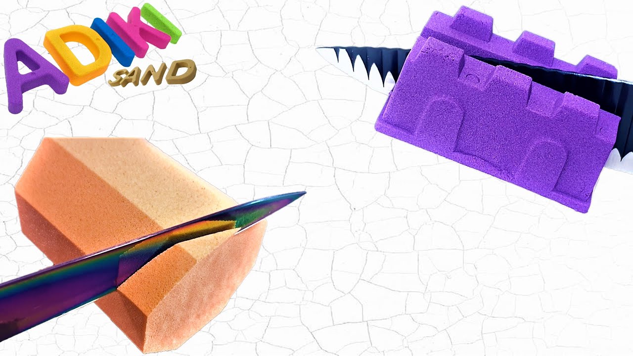 Kinetic Sand Cutting - Crunchy & Relaxing Sound - YouTube