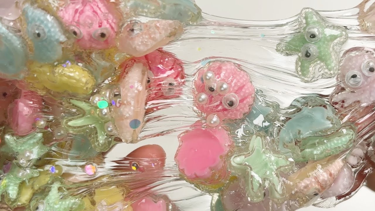 🐙 눈알 꿈틀 생물 슬라임! | Ocean Eye Creatures Slime ASMR, No Talking - YouTube