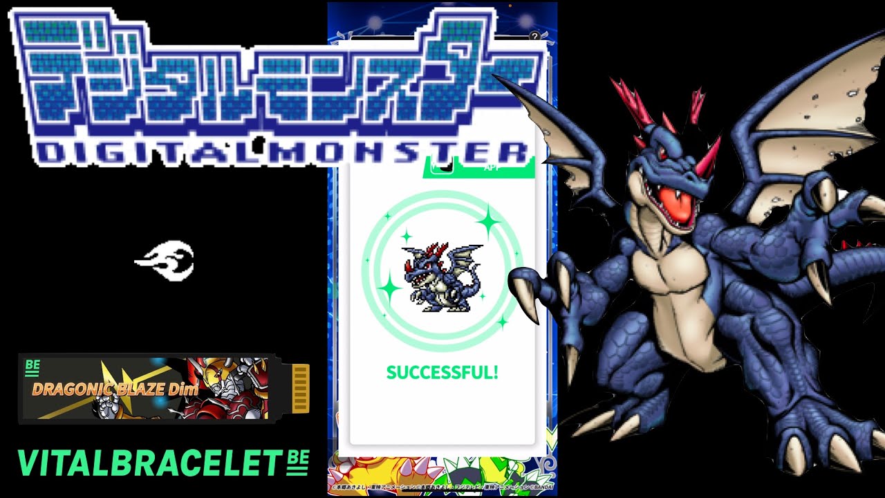 DIGIMON Vital Bracelet BE - COREDRAMON (BLUE) || BEMemory Dragonic ...