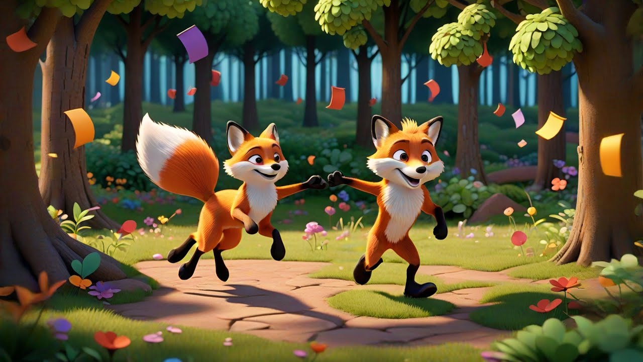 Three Red Foxes Dance Through Letters | ABC Song for Kids | Learn the ...